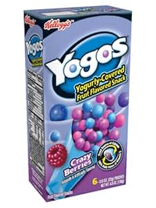 Amazon.com: Kellogg's YoGos Crazy Berries, 6-Count Boxes (Pack of 8)