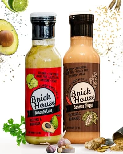 Vegan Salad Dressing Variety Pack: Avocado Lime & Sesame Ginger ...