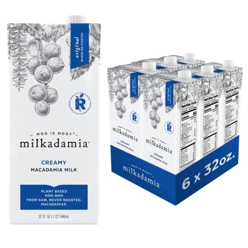 milkadamia Macadamia Milk - Creamy - 32 Fl Oz (Pack of 6) - Lactose ...