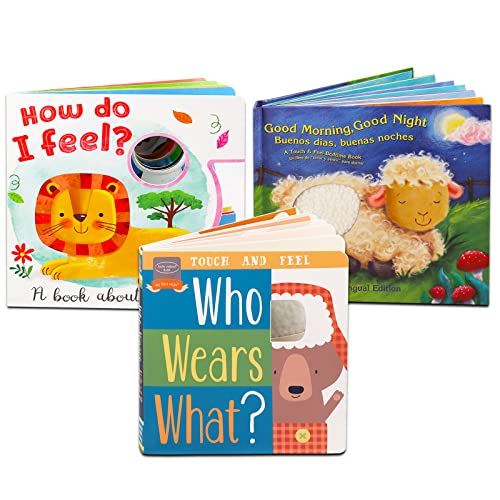 Touch and Feel Board Books For Toddlers 1-3 ~ Bundle with Cute Animal ...