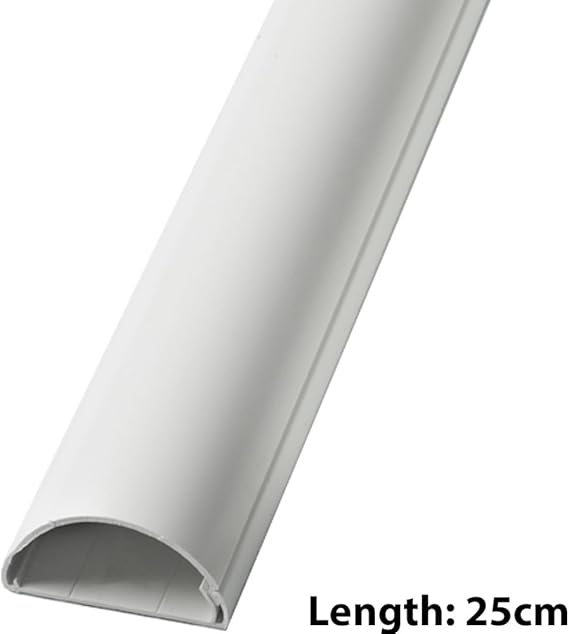25cm – 20mm x 10mm White Trunking | Half Round Cable Conduit Cover ...
