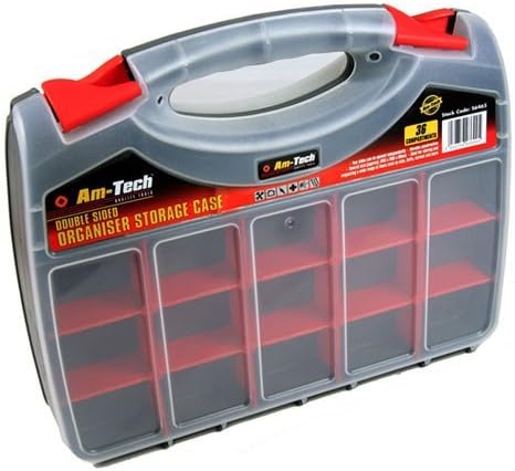 12.5" INCH DOUBLE SIDED ORGANISER 32 SLOT STORAGE TOOLBOX: Amazon.co.uk ...