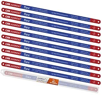 Hacksaw Replacement Blades (10 Pack) High Speed 24 TPI - 12" Length ...