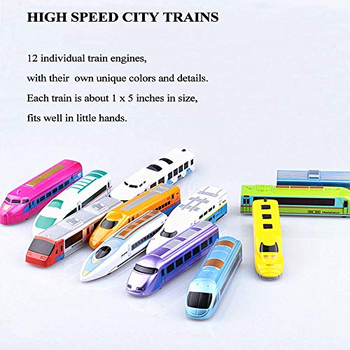 CORPER TOYS Bullet Train Pull Back Toy High Speed City Train Modern ...