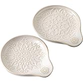 Amazon.com: Howise Farmhouse Ceramic Spoon Rests Holder for Kitchen ...