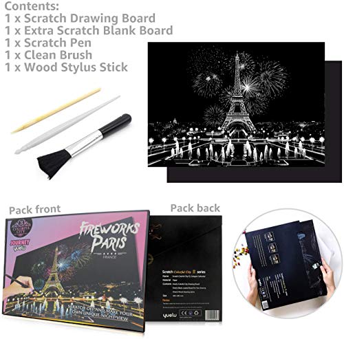 Art Scratch Scratch Art For Teens & Adults, Rainbow Engraving Painting ...