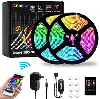 Amazon.com: LED Strip Lights, L8star 32.8Ft/10M Color Changing Rope ...