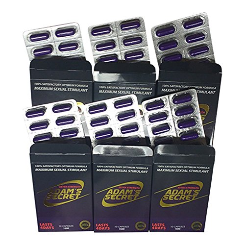 ADAMS SECRET 1500 100% Natural Male Libido Performance Enhancement- 10 ...