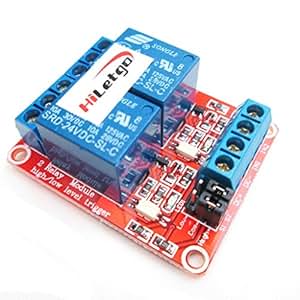 Amazon.com: HiLetgo 24V 2 Channel Relay Module With OPTO-Isolated ...