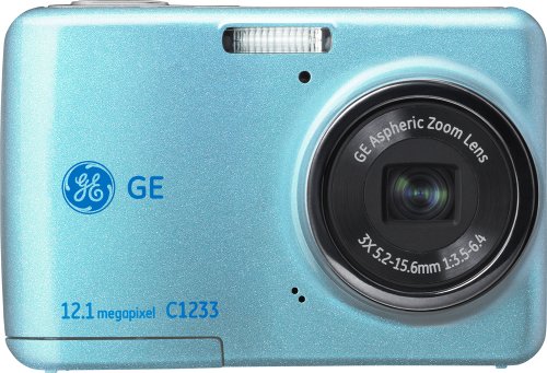 GE C1233 デジタルカメラ ブルー DGP2012金賞受賞モデル 高感度ISO1600 高画質12 1メガ 手ブレ軽減 乾電池対応 ...