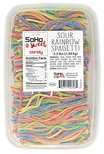 Amazon.com : SoHo Sweet Sour Spaghetti Rainbow - 3.3Lbs, 52.8 Oz ...
