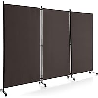 Amazon.com - Giantex 3 Panel Folding Room Divider with Rollers- 6 Ft ...