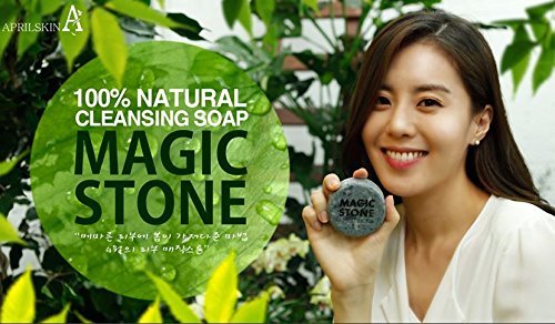 April Skin Magic Stone Natural Cleansing Soap Charcoal Soap Korea ...