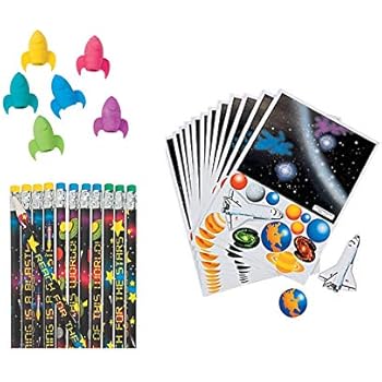 Amazon.com: OUTER Space Themed Pencils - CLASSROOM - Party Favors ...