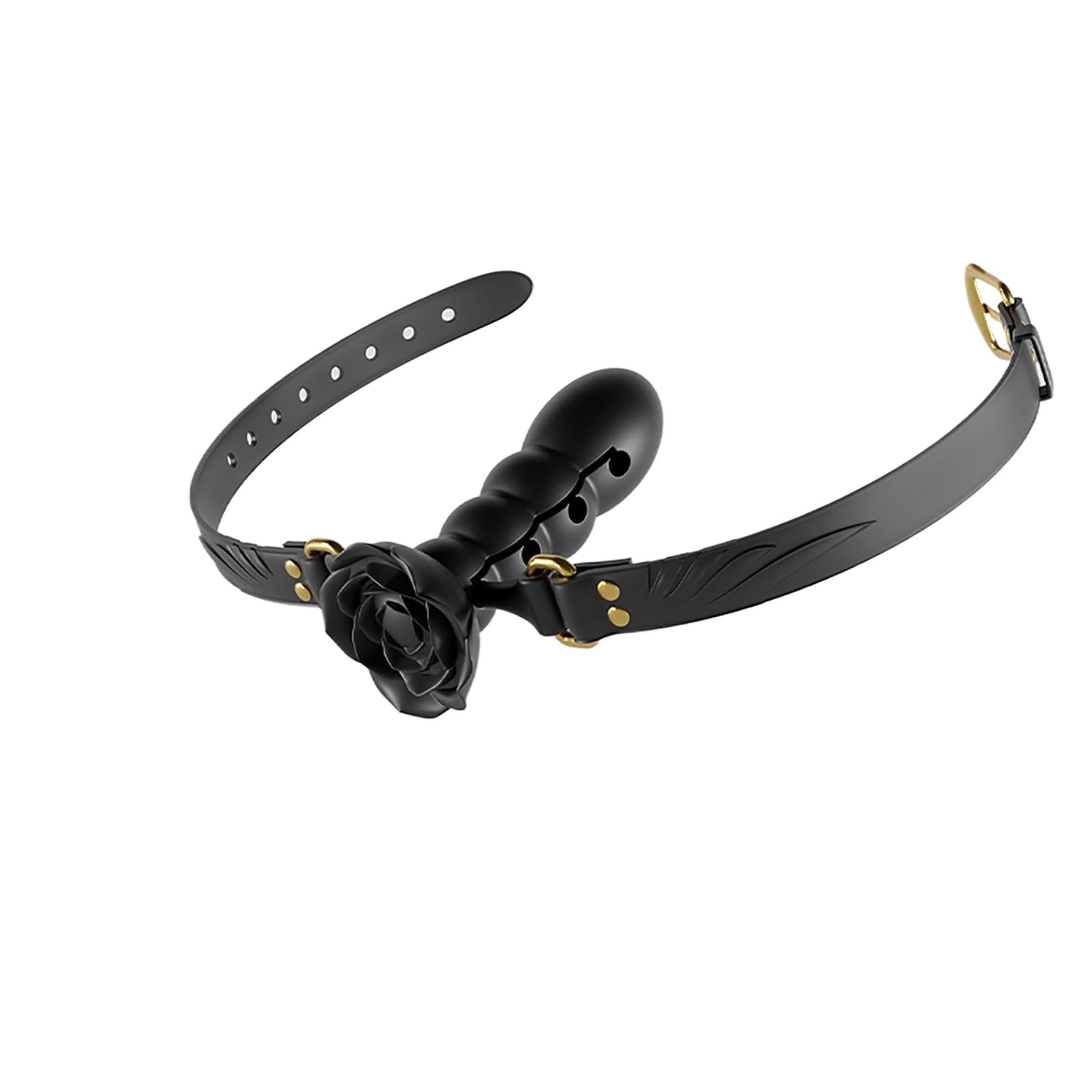 Multi-Section Adjustable Ball Gag Exercise Rose Shape Open Mouth Gag ...