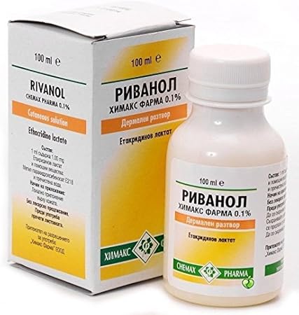 RIVANOL 0.1% / ethacridine Lactate/ 100ml cutaneous Solution: Amazon.ca ...