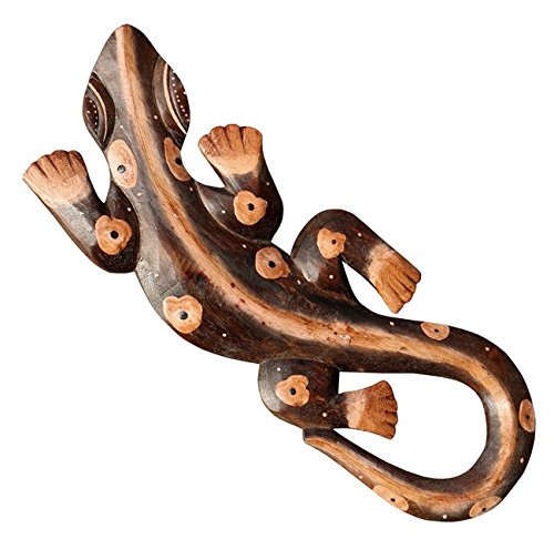 Schönes 30 cm Gecko Wand Relief Holz Tier Handarbeit Bali Gecko07.30 ...