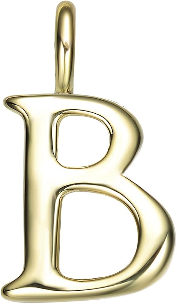 Charm Letter B Gold Plated : Amazon.co.uk: Jewellery