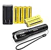 EILONG LED High Lumen 18650 Flashlight,6-Pack 3.7V High Capacity ...