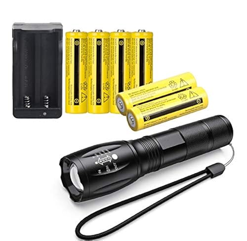 EILONG LED High Lumen 18650 Flashlight,6-Pack 3.7V High Capacity ...