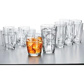 Amazon.com | Bormioli Rocco Pulsar Cooler Glasses, Clear, Set of 6: Glassware: Mixed Drinkware Sets