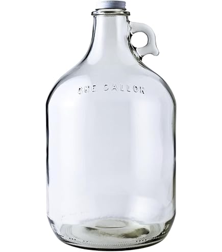 Moonshine Jug Kombucha Brooklyn 13-DXKS-HM6G Growler, Clear Glass Half ...