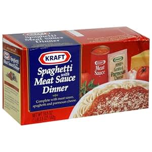 Amazon.com : Kraft Spaghetti with Meat Noodles & Sauce Dinner, 19.5 ...