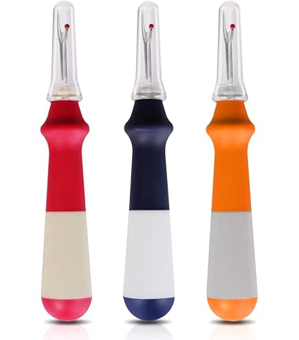 Thread Sizer 4 Piece Seam Ripper Set - Small & Large Stitch Unpicker ...