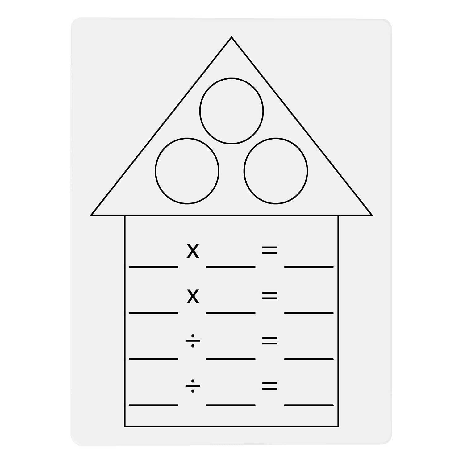 Mua Dry Erase Board Math Fact Family House Multiplication and Division ...
