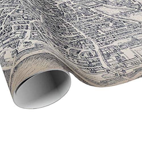 Amazon.com: Vintage Plan de Paris Gift Wrap Sheets - Paris France City ...