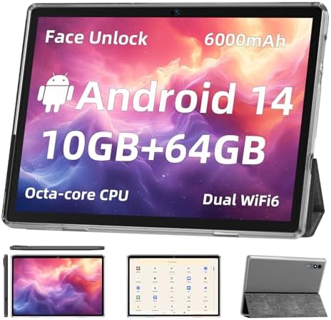 Android 14 Tablet,10 inch Tablets, Octa Core CPU, 10GB+64GB+512GB ...