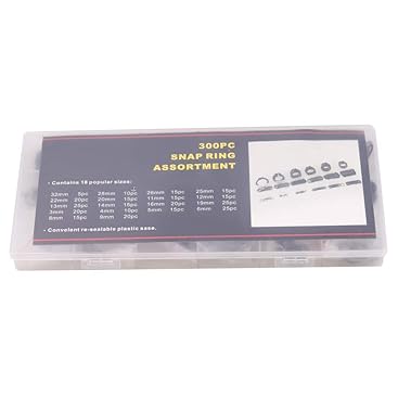 300pcs 18 Sizes Metric Internal Snap Ring Classification Kit Black C ...