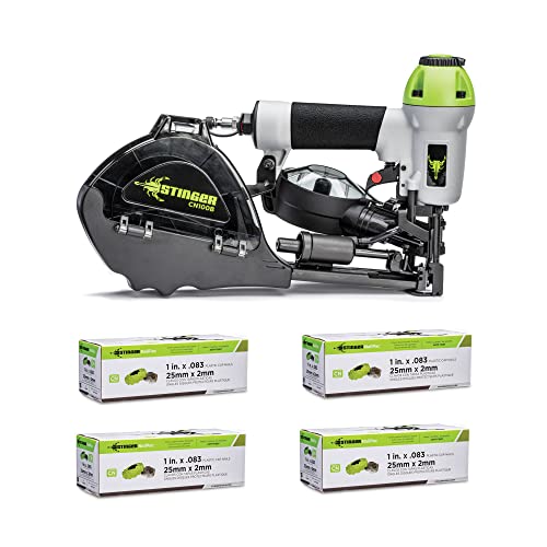 STINGER CN100B Pneumatic Cap Nailer Kit, Tool & 8000 Caps/Nails ...