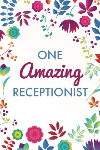 One Amazing Receptionist (6x9 Journal): Purple Blue Floral, Lightly ...