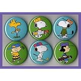 Amazon.com: Peanuts Set of 8 - 1 Inch Magnets Charlie Brown Snoopy ...