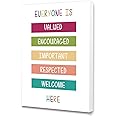 Amazon.com: Everyone Is Valued Poster Canvas Framed Wall Art, Diversity ...