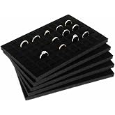 Amazon.com: DOITOOL 4Pcs Foam Earring Storage Box Liners Black Velvet ...