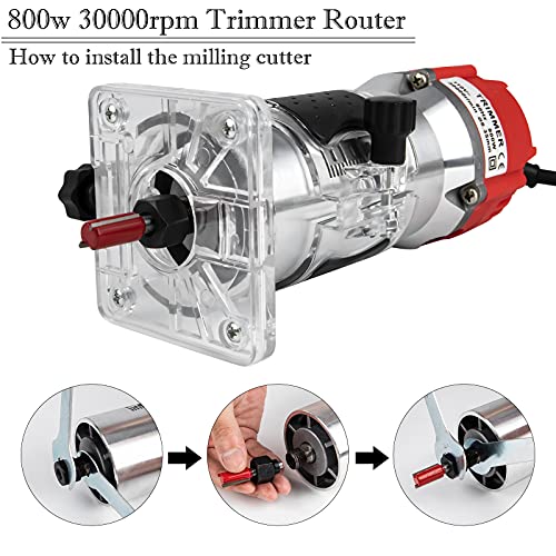 Compact Wood Router Tool 110V Electric Hand Woodworking Trimmer Palm ...