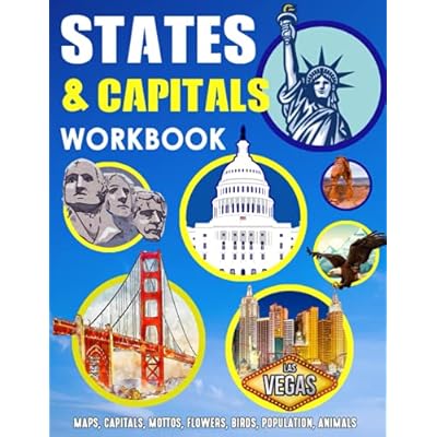 Buy States & Capitals Workbook: 50 States Activity Book Including Maps ...