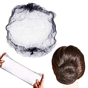 Amazon.com: 50pcs Hairnets Hair Net For Bun Invisible Elastic Edge Mesh ...