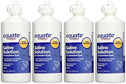 Equate Saline Solution for Sensitive Eyes Twin Pack, 12 fl oz, 4 count ...