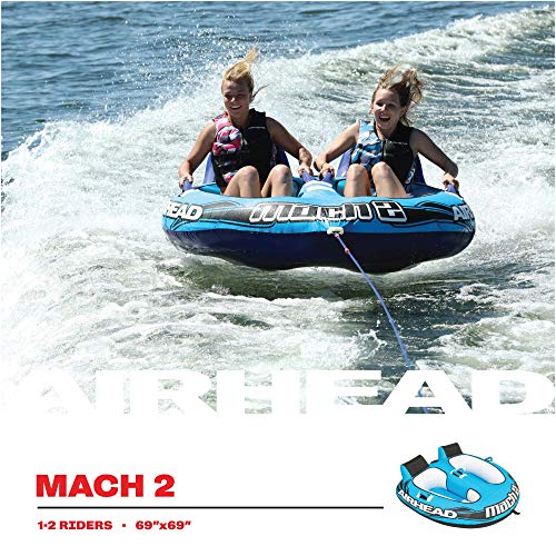 Airhead Mach 2, 1-2 Rider Towable Tube for Boating | Pricepulse