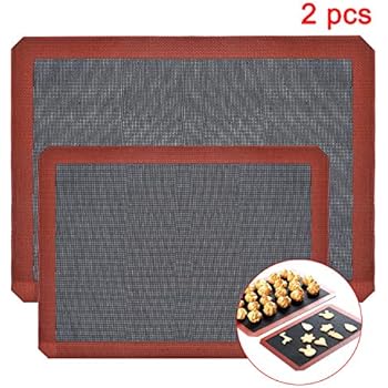 Amazon.com: ASENKY Silicone Hollow Baking Mat Sheet, Set of 2. NonStick Oven Liner Perforated ...