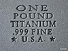 One Pound Bar .996 Fine Titanium Bullion Investment Lab Grade in Oman ...