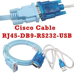 Cisco Cable De La Consola Cable Serie Rj45 a DB9 y RS232 a USB (2 en 1 ...