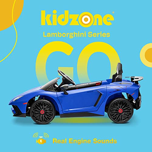 Kidzone Kids Electric Ride On 12V Licensed Lamborghini Aventador ...