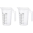 Amazon.com: PATIKIL Graduated Beaker, 2 Pack 100ml PP Plastic Liquid Measuring Cup Double Sided ...