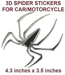 Amazon.com: 3d Spider Car Chrome Emblems Badges Sticker Silvery: Automotive