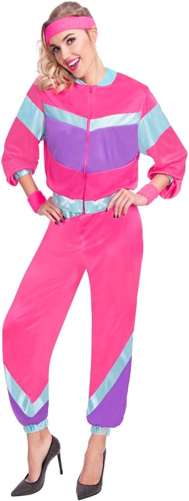 amscan 9905800 80’s Pink Shell Suit Costume Set, 10-12 Years-2 Pcs ...