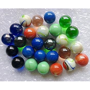 Amazon.com: Mega Marbles Set Of 36 1" SHOOTER Marbles Solid Colors (6 ...